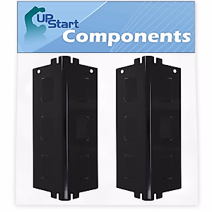 2-Pack BBQ Grill Heat Shield Plate Tent Replacement Parts for Charbroil 463452205 - Compatible Barbeque Porcelain Steel Flame Tamer, Flavorizer Bar, Vaporizer Bar, Burner Cover 11 3/4""