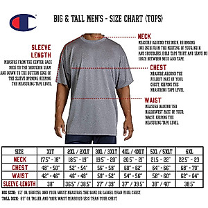 Champion Big and Tall Sweatshirts for Men – Men Crewneck Sweatshirt Big and Tall Black