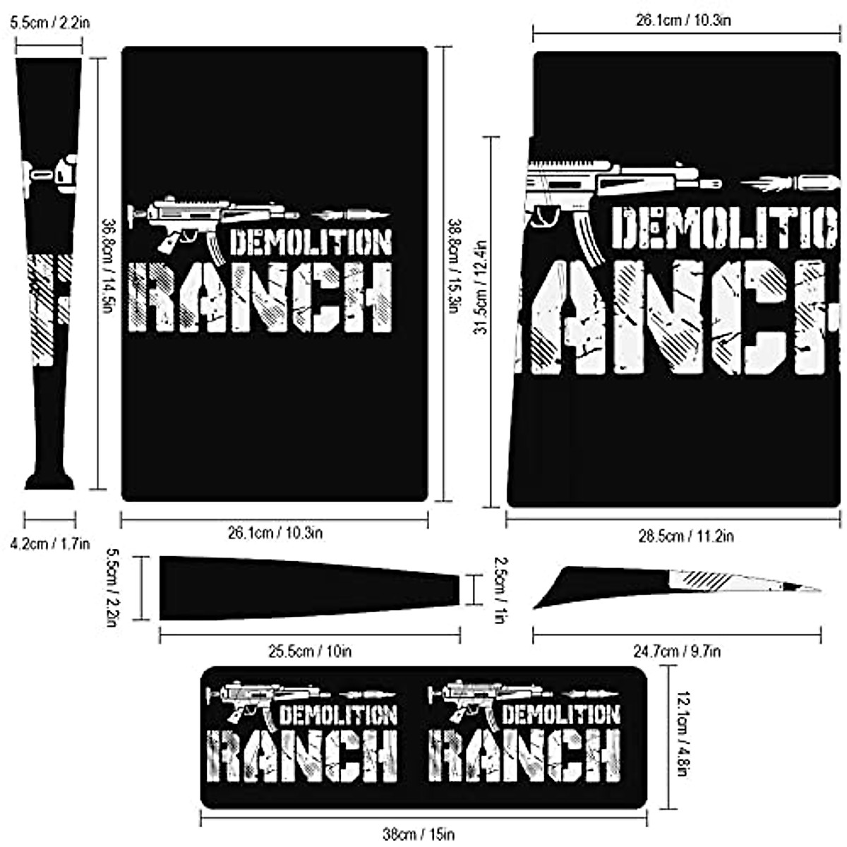 PS5 Skin Demo-lition Ranch for Playstation 5 Disc Edition with Console and Dualsense Controller Full Set