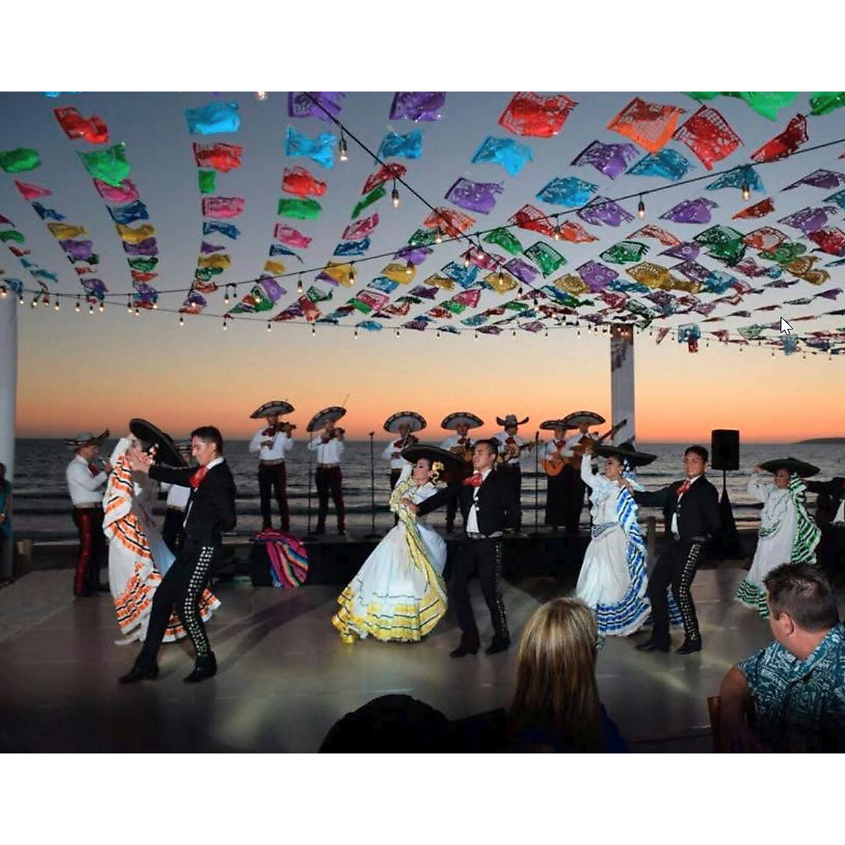 RICO RICO - Plastic Papel Picado 1 Pack, Ideal for a Mexican Fiesta, Cinco de Mayo, Mexican Themed Party and Fiesta Party Decorations,16 Feet Long - 10 Unique Designs.