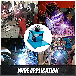 TFCFL Turntable Table, DC24V 20W Rotary Welding Positioner Turntable Table High Positioning Accuracy Suitable for Cutting, Grinding, Assembly, Testing and Other Seam Welding (10KG)