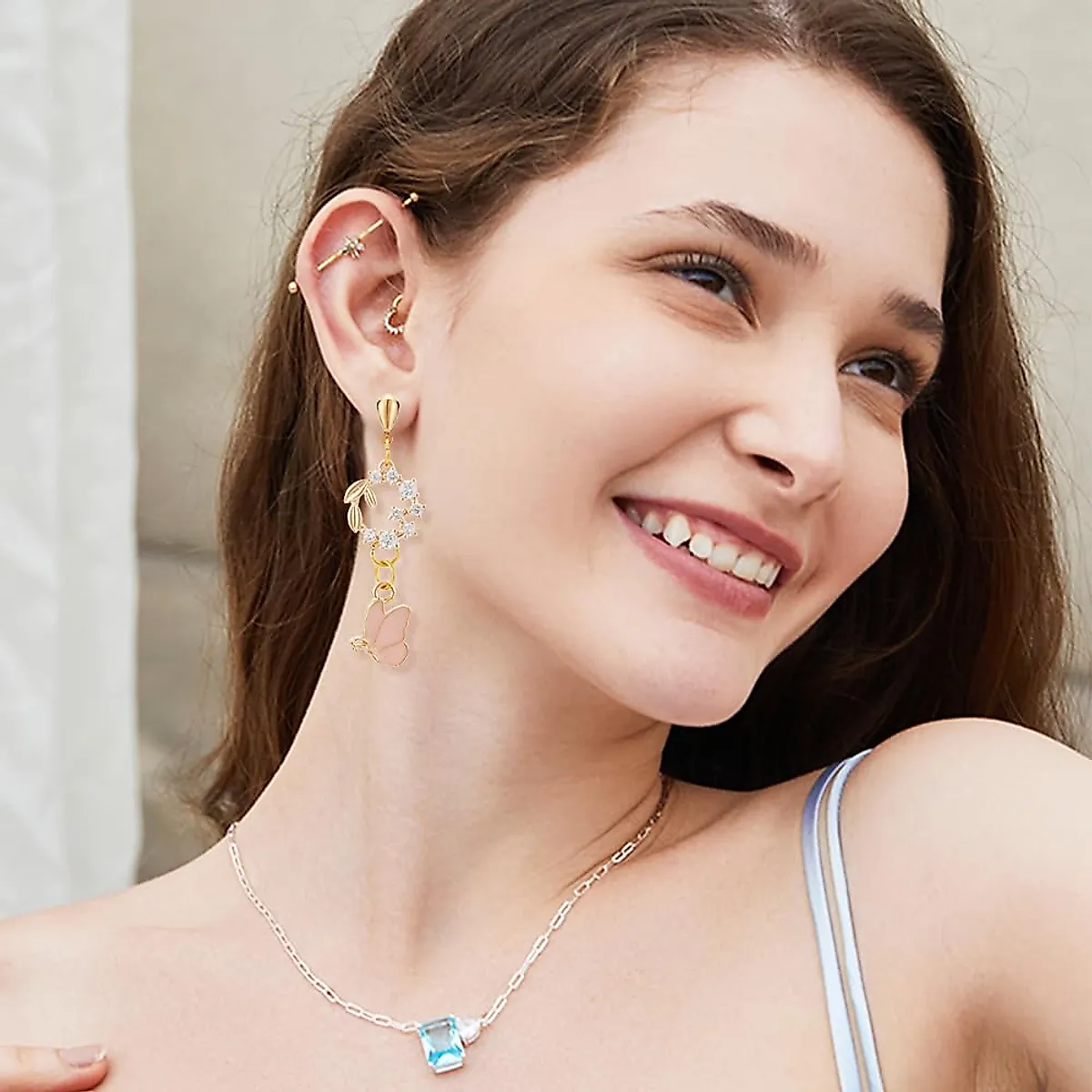 BENECREAT 80pcs 18K Gold Plated Brass Teardrop Earring Studs with 100pcs Plastic Ear Nuts for DIY Jewelry Making, Gold