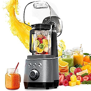 Feekaa Quiet Blender for Shakes and Smoothies, with Low Noise Soundproof and 44oz Tritan Jar, Quiet Blenders for Kitchen, Juice Blender for Fruit and Vegetable, Ice Crush, Black