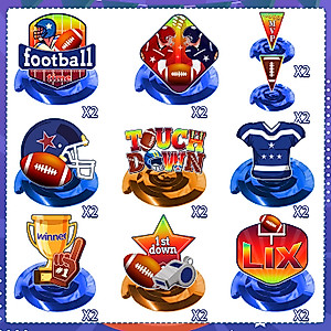Super Football Party Decorations 2023,40 Pcs Super Football LVII Party Supplies, NO-DIY Football Hanging Swirl, Superfootball Decorations for Party, American Football Swirls for Football Game Day