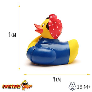Rubber Duck - Rosie The Riveter | Bath Duck | L: 11 cm