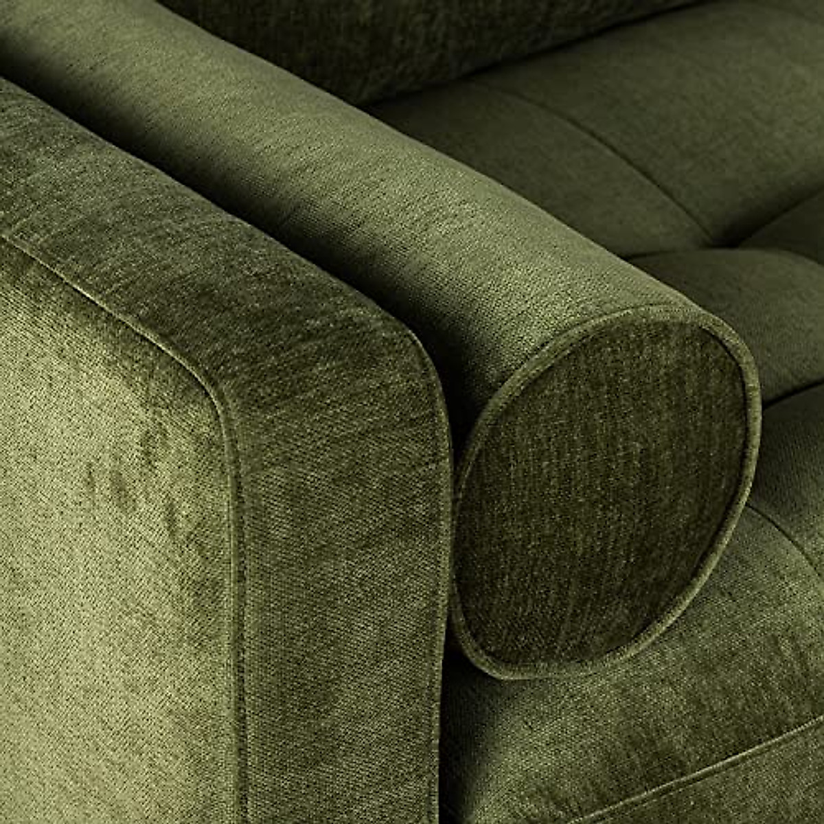 POLY & BARK Napa, Distressed Green Velvet, 88.5" Sofa