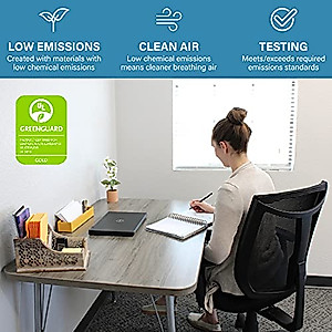 Factory Direct Partners 13105-278 La Madera Rectangle Activity Table (24" x 48"), Standard Legs with Swivel Glides, Adjustable Height 19-30" - Cherry/Black