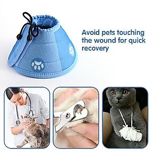 Jaxbo Soft Cat E Collar，Cat Recovery Collar，Adjustable Cat Cone Collar Elizabethan Collar Does Not Block Vision