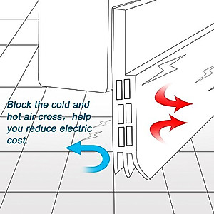 VITAM AMO Door Sweep, Door Draft Stopper, Weather Stripping No Tools Required 2" Width x 39" Length Easy Cut to Size (Seal Door Bottom-Black)