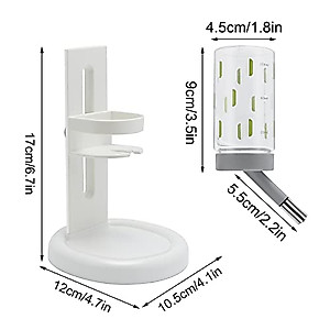 Wontee Hamster Water Bottle with Stand for Dwarf Hamsters Syrian Hamster Mice Gerbils Rats (4oz, White)