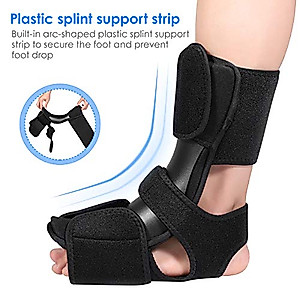 Healifty Plantar Fasciitis Night Splint Foot Support Brace Adjustable Foot Stabilizer Unisex Fits for Right or Left Foot ankle brace