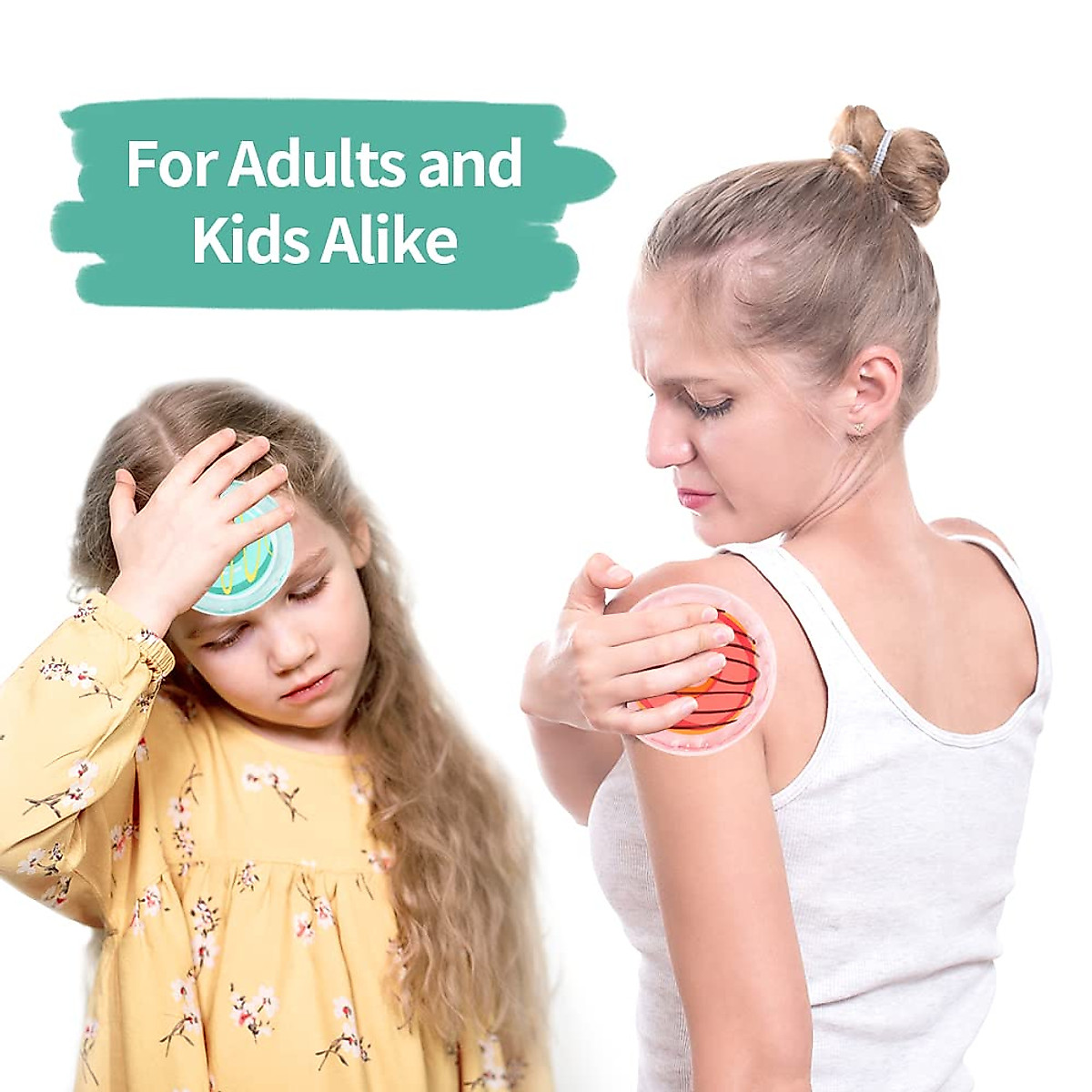 NEWGO Kids Ice Pack for Boo Boo, 3 Pack Gel Ice Pack Toddler Ice Pack for Children Kids Injuries, Pain Relief, Bruises, Swelling, Wisdom Teeth - 4.52" x 4.52"