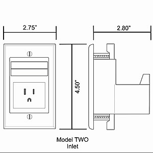 PowerBridge TWO-CK Dual Outlet for TV and Sound-Bar Recessed In-Wall Cable Management System Kit (TWOSB-CK)