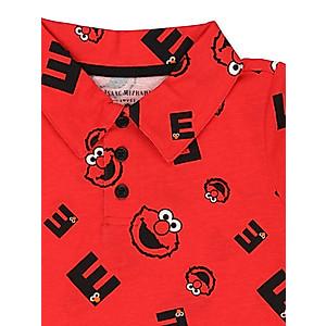 Isaac Mizrahi Loves Sesame Street Gang Elmo Baby Toddler Polo Collared Shirt (2T, Red)