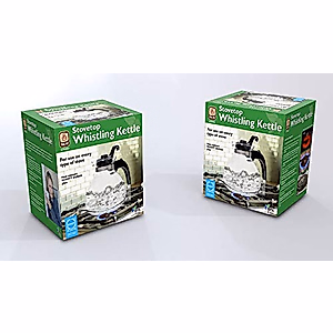 CAFÉ BREW COLLECTION Stovetop Tea Kettle, Whistling, Borosilicate Glass, 12-Cup