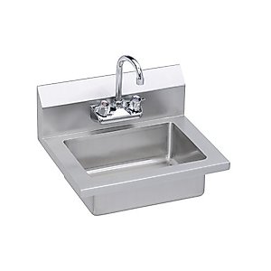 Elkay EHS-18X Hand Sink, 18X15 OA, 14X10X5 Bowl, Faucet, 18 GA 300 Series SS, NSF