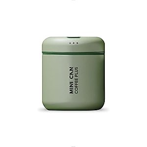 watchget Portable Mini Airtight Coffee Canister - 80ml Stainless Steel Coffee Bean Storage with CO2 Releasing Valves, Compact and Travel-Friendly Container for 30-35g Beans, Grounds, Green