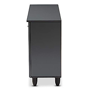 Baxton Studio Shoe Cabinets, One Size, Dark Gray
