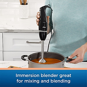 Oster Food Prep Kit Small Kitchen Appliance with Immersion Hand Blender, Electric Knife, and 2 Cup Mini Food Vegetable Chopper, Black