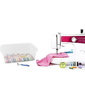 Jekiyo Clear Plastic Storage Bin, 14 Quart Latching Box Container with Lid, 4 Packs