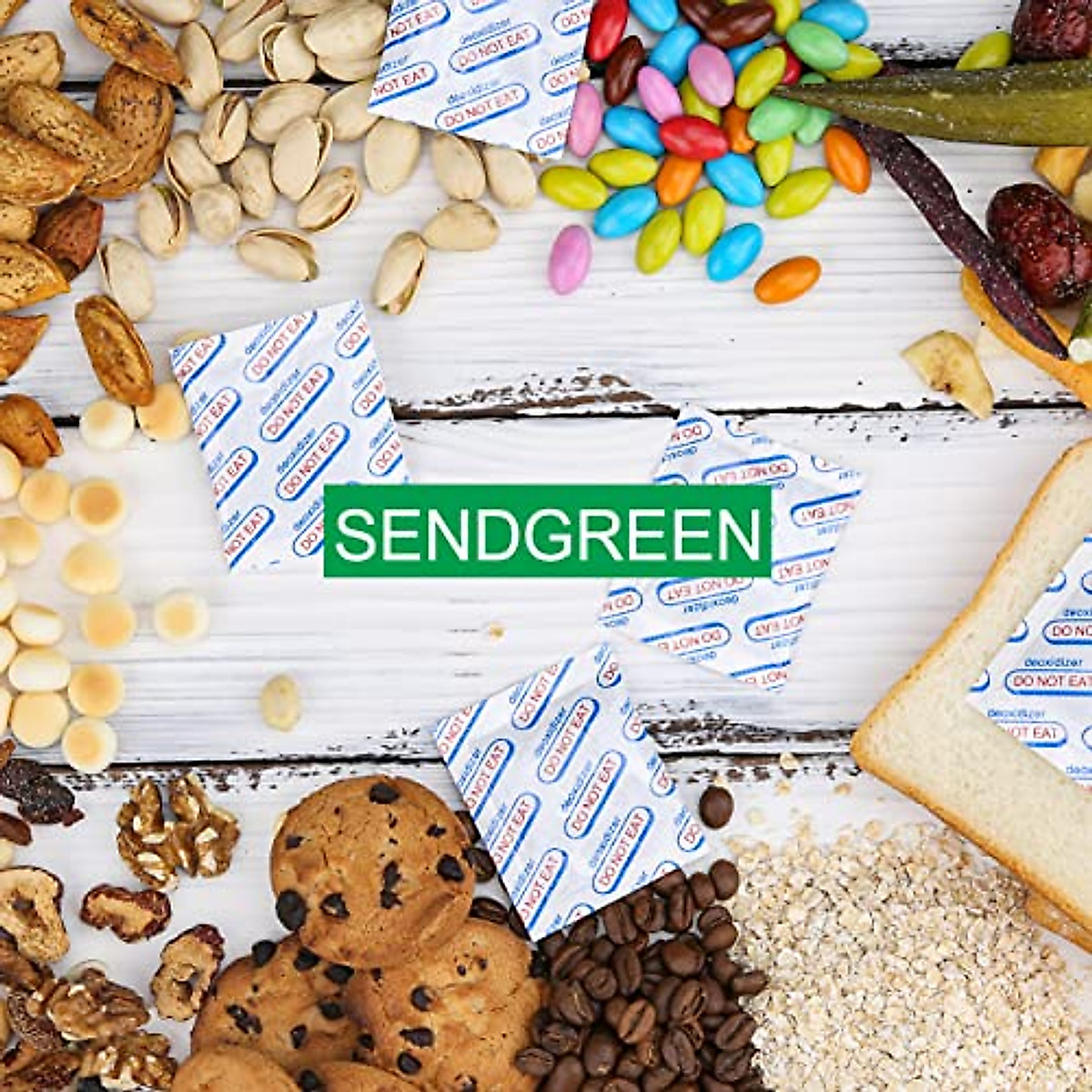 SENDGREEN 2500CC Oxygen Absorbers for Food Storage 20 Pack (Individually Sealed) food grade o2 absorbers for Long Term Food Storage & Survival Oxygen Absorber Use in Mylar Bags Mason Jars Vacuum Bags