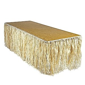 Raffia Table Skirting (natural) Party Accessory (1 count) (1/Pkg)