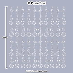 Cheerland 10 Strings Under The Sea White Bubble Garlands Little Mermaid Birthday Party Decorations Bubble Under Water Bday Hanging Streamer Beach Banner Underwater Backdrop Kids Ocean Party Supplies