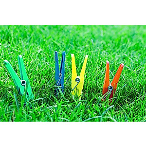 Set of 96 Multi-Colored Black Duck Brand Plastic Clothespins