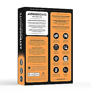Neenah Astrobrights Bright Color Paper, 8 1/2in. x 11in., 24 Lb, FSC Certified, Cosmic Orange, Ream Of 500 Sheets, 21658