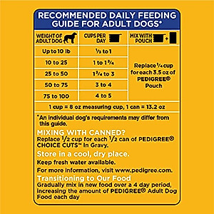 Pedigree Complete Nutrition Adult Dry Dog Food Grilled Steak & Vegetable Flavor Dog Kibble, 44 lb. Bonus Bag