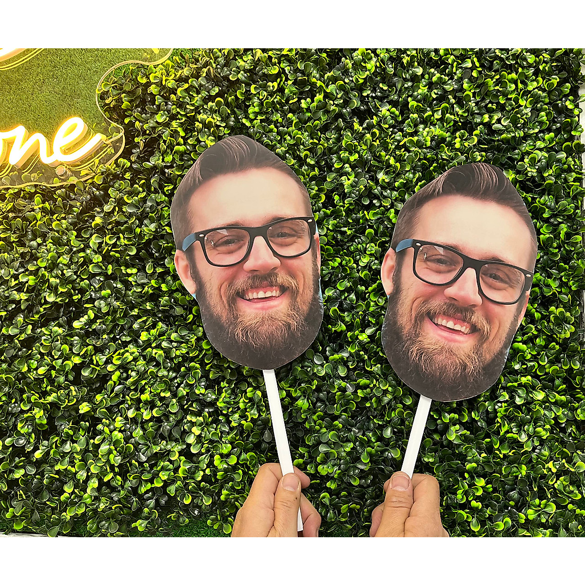 Face on a Stick, Custom face Cutout, Party Prop, Fat Face, Head Cutout, Fan Face, Wedding, Bachelor, Graduation, 6pcs, Option for More