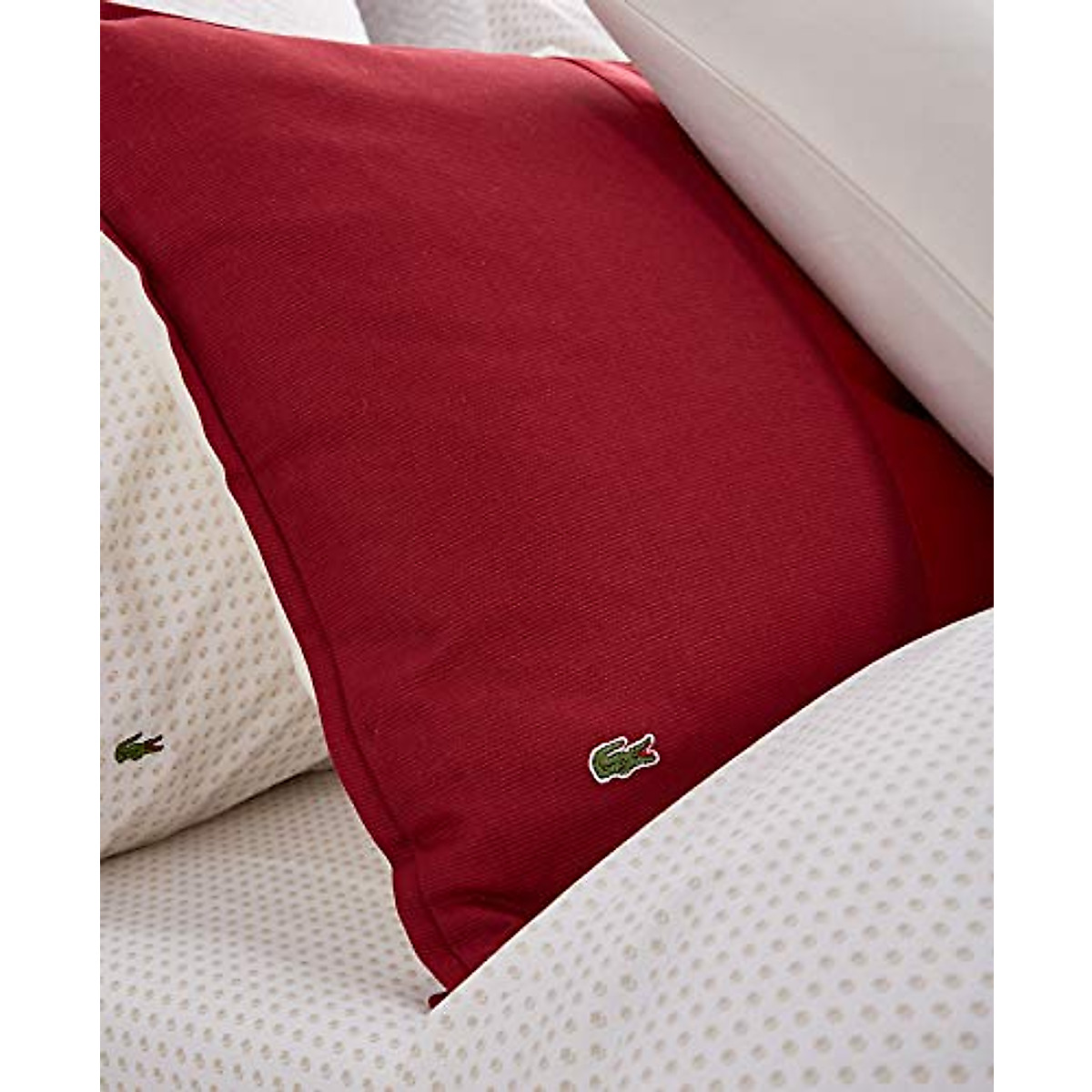 Lacoste Cliff Duvet Set, Full/Queen, Red