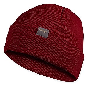 MERIWOOL Beanie for Men and Women - Merino Wool Blend Ribbed Knit Winter Hat Wine