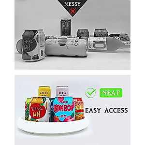 EVERQUEIN Lazy Susan Organizer, Lazy Susan Turntable for Cabinet Refrigerator Kitchen Pantry Bathroom, Non-Skid 360° Rotating, Plastic (2 Pack, 10 Inch)