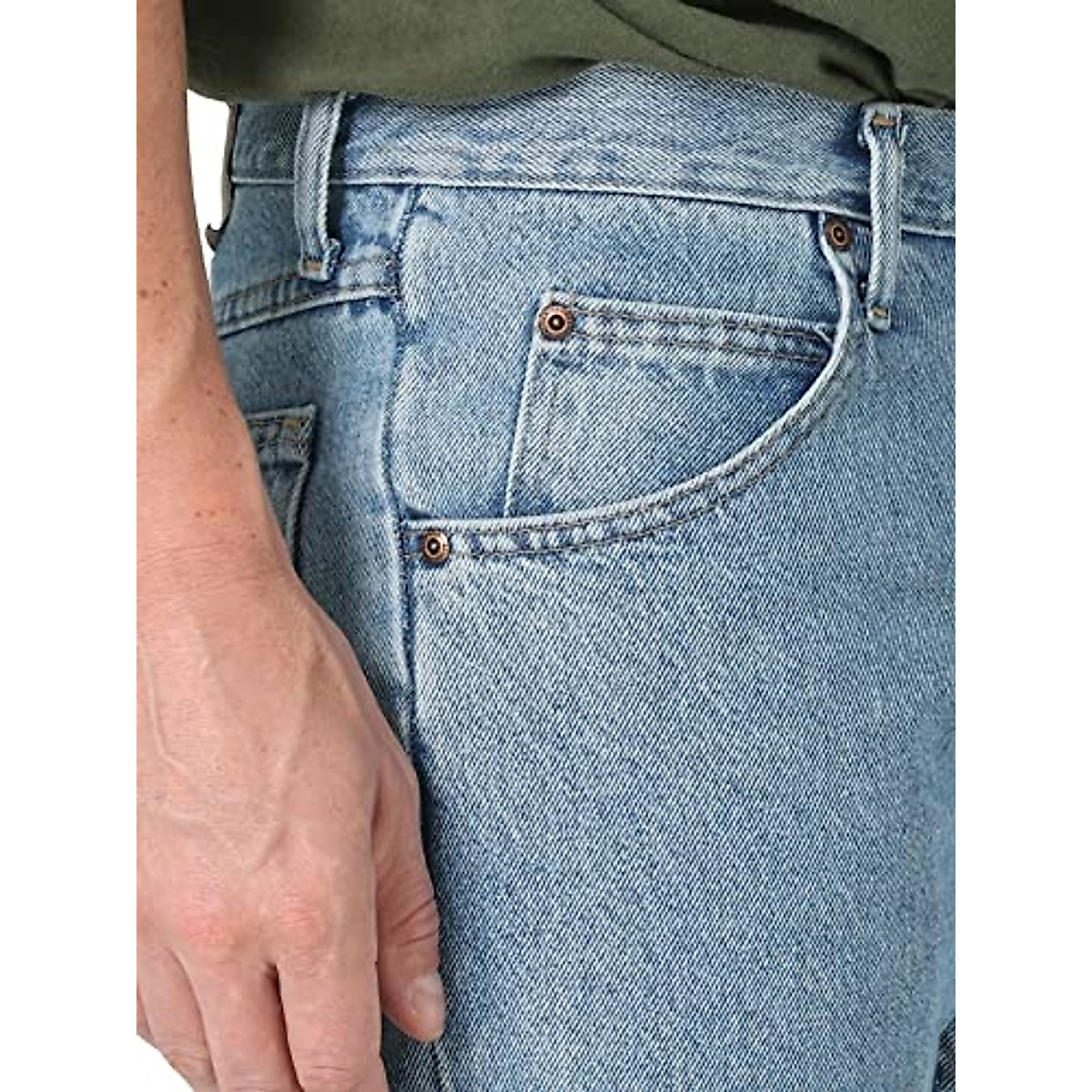 Wrangler Authentics Men's Classic 5-Pocket Regular Fit Cotton Jean, Light Stonewash, 34W x 32L