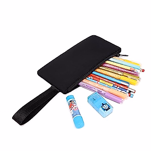 Teecho Girl School Backpack Cute Backpack Set for Women Fashion Bookbag with Pen case and Lunch Bag Black