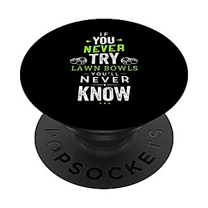 Funny Lawn Bowls Idea For Women & Bowling Green PopSockets Swappable PopGrip