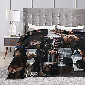 Manny Montana Throw Blanket Fleece Blanket Lightweight Soft Flannel Living Room Bedroom Sofa Quilt Blankets All Season Air Conditioning Blanket
