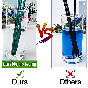 17" Green Bamboo Sticks,Garden Wood Plant Stakes,Floral/Orchid/Tomato Wooden Stakes Plant Support Stakes Wooden,Wooden Sign Posting Garden Sticks(30pcs)