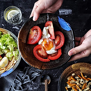 GagalU Fine Dinnerware Sets,Dinner Plate Ceramics Dinnerware Set, Japanese Style 32 Pieces Plates and Bowls Sets/Matte Porcelain Dinner Set with Sushi Plate Suitable for housewarmingurant & MICR