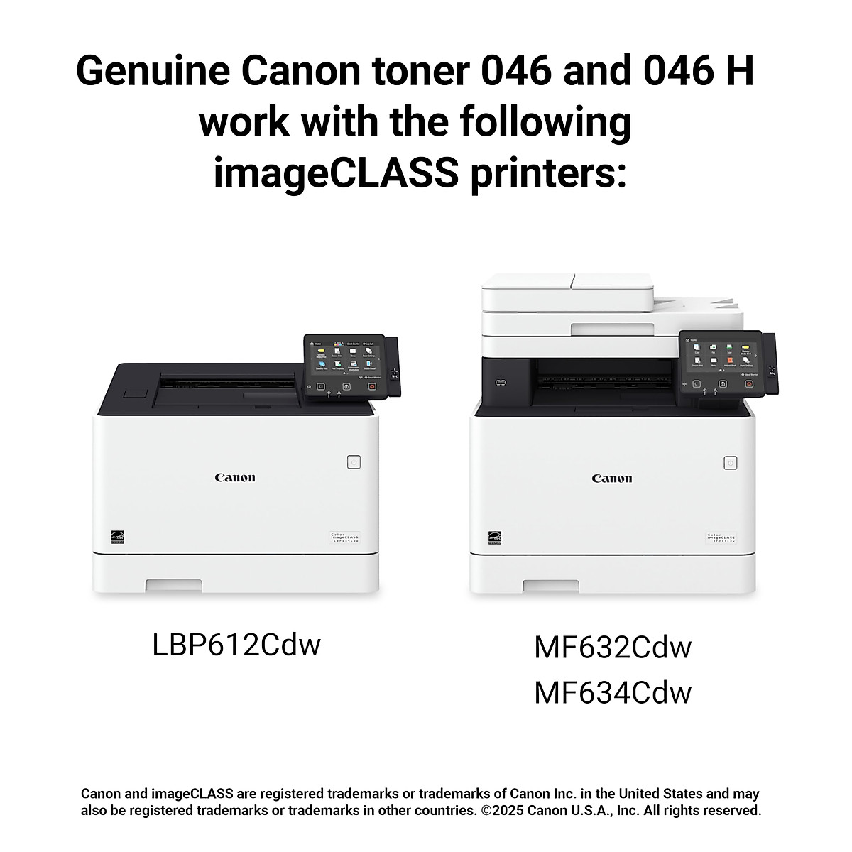 Canon Genuine Toner, Cartridge 046 Black, High Capacity (1254C001), 1 Pack, for Canon Color imageCLASS MF735Cdw, MF733Cdw, MF731Cdw, LBP654Cdw Laser Printer