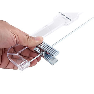 Jeronic 12 Pack Slack Pant Hangers Skirt Hangers with Clips, Clear