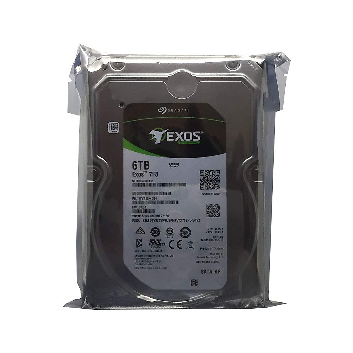 Seagate ST6000NM0115 3.5"-Inch HDD 6TB 7200 RPM 512e SATA 6Gb/s 256MB Cache Internal Hard Drive