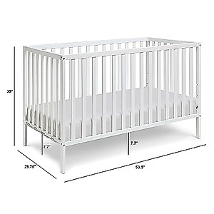 Suite Bebe Palmer 3 in 1 Convertible Crib, Baby Blue