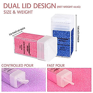 V·COLOKISHI Ultra Fine Glitter, 12 Unique Colors Glitter Set, 42.5g/Bottle, Extra Fine Glitter for Tumbler Slime Epoxy Resin, Body Face Nail Cosmetic Makeup, Painting, Art and Crafts, Total 510g