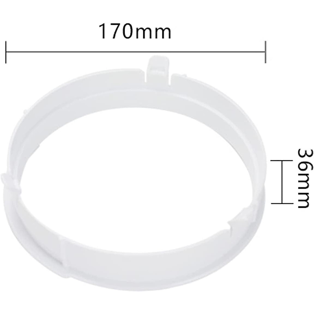 Hose Tube Connector Interface Air Conditioner Exhaust Duct Interface ABS RV Connector Adapter for Mobile Air Conditioning KYR-35 White1