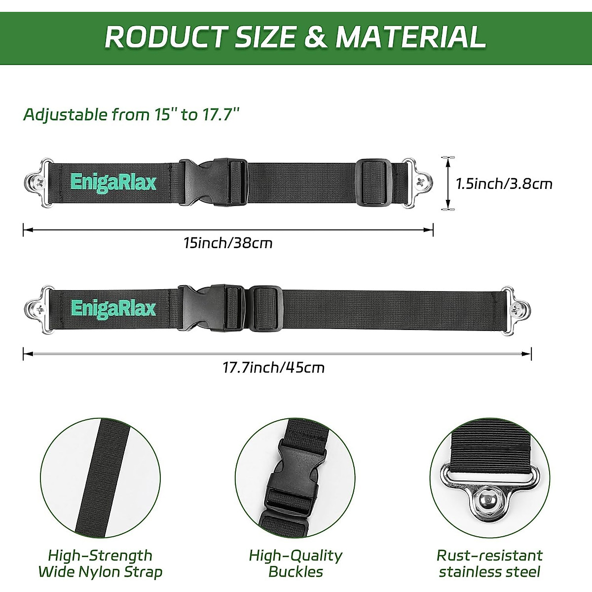 Trash Can Locks for Animals, Raccoon Bear Proof Trash Can Lock, Easy to Install, Long Lasting Strap Lid Garbage Can Lock for Out Door Garbage Can - 2PCS