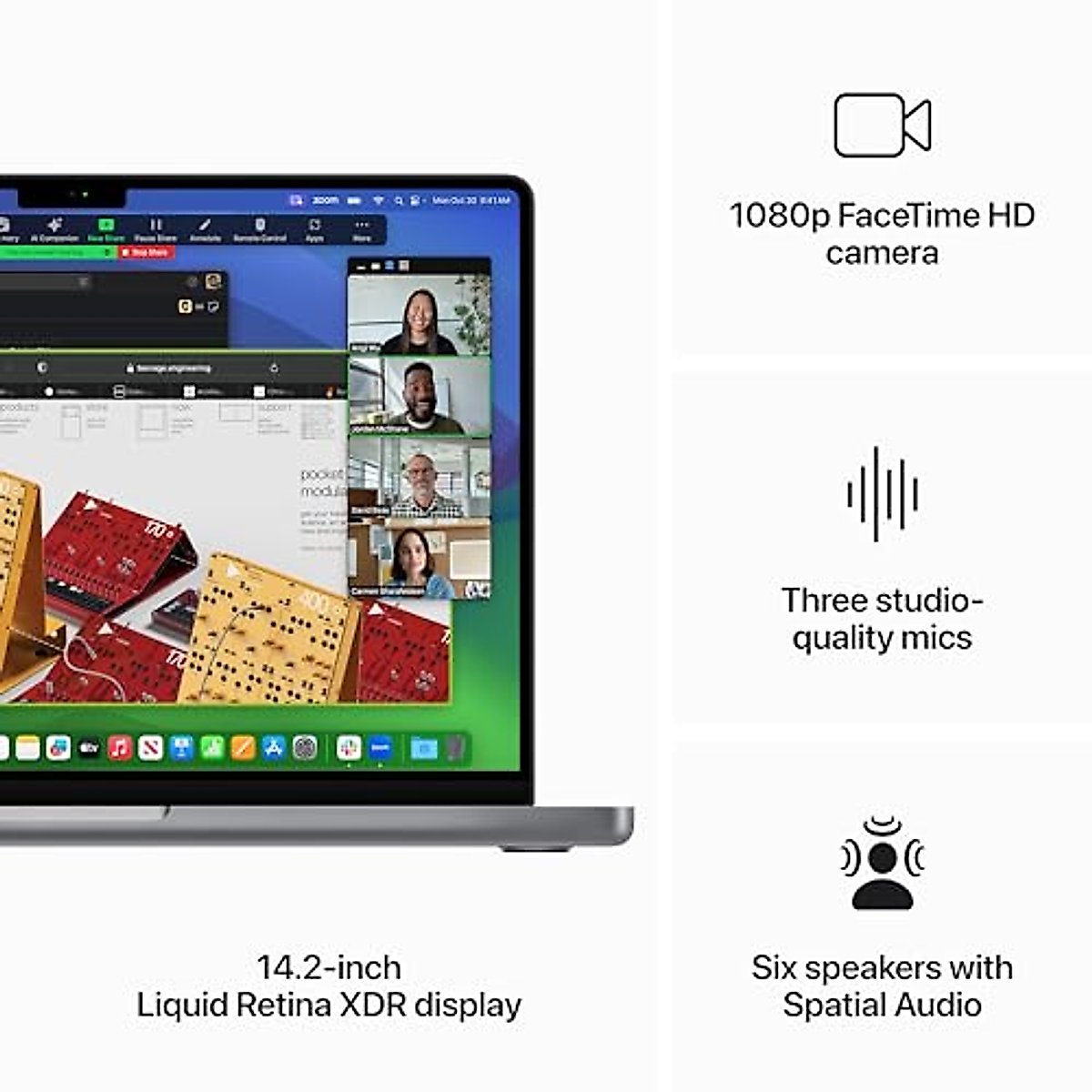 Apple 2023 MacBook Pro Laptop M3 chip with 8‑core CPU, 10‑core GPU: Built for Apple Intelligence, 14.2-inch Liquid Retina XDR Display, 8GB Unified Memory, 1TB SSD Storage; Space Gray