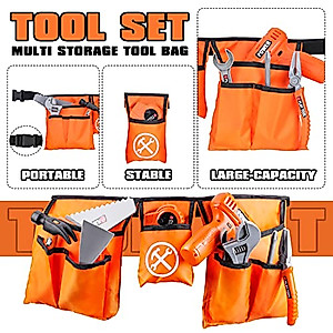 TOY Life Kids Tool Set for Boy Ages 4-6 with Kids Tool Belt, Toddler Tool Set, Tools for Kids, Kids Tool Box, Toy Tool Set with Drill, Kids Construction Toys, Kids Tape Measure, Kids Power Tool Kit