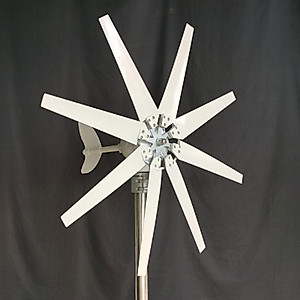 9000W Wind Turbine Generator Kit, 8 Blades Wind Power Generator with MPPT Charge Controller 12V/24V/48V/220V Home Use Windmill Energy Small Wind Turbines (Color : 220V)